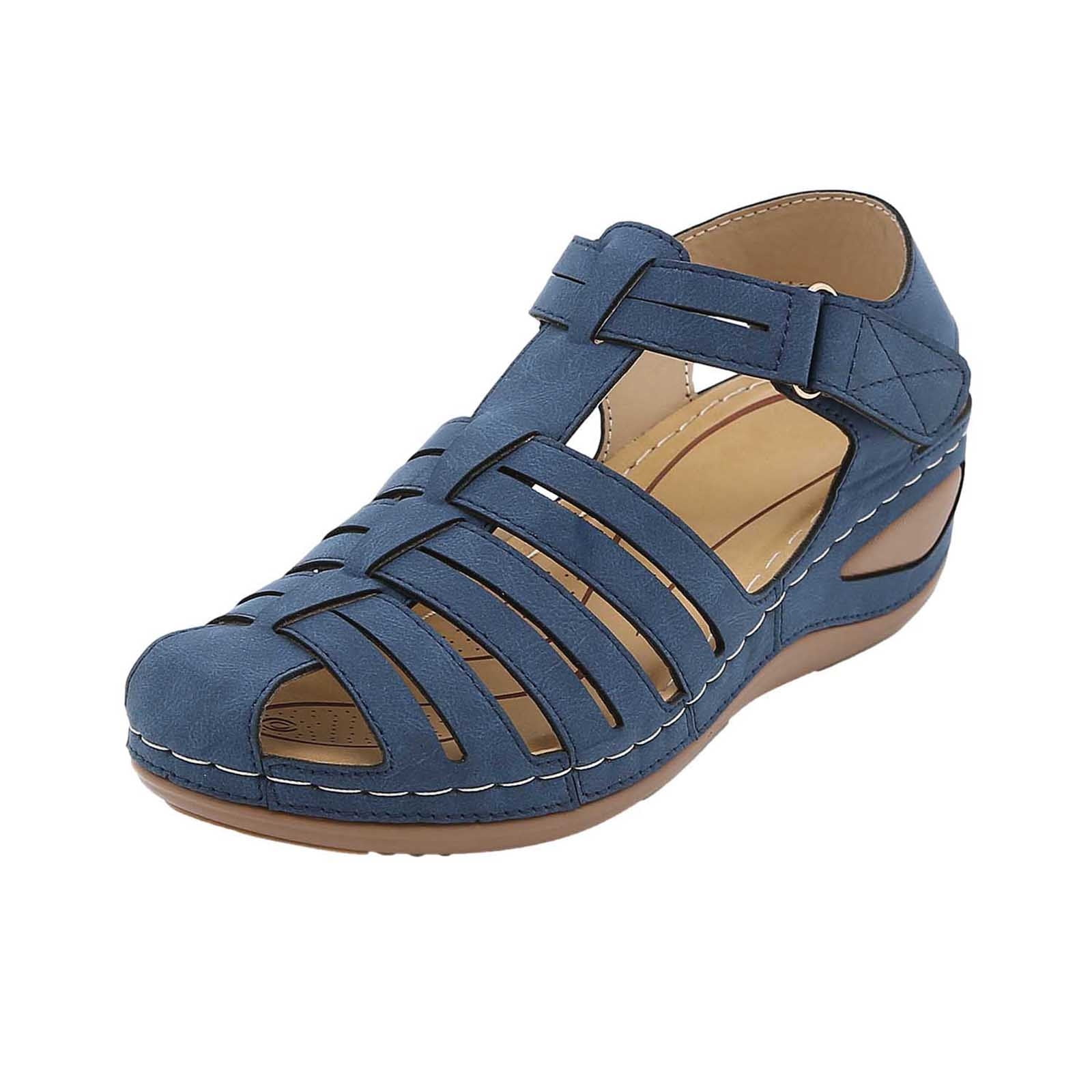 Utoimkio Wedge Sandals for Women Wide Width Women's Sandals with Arch ...