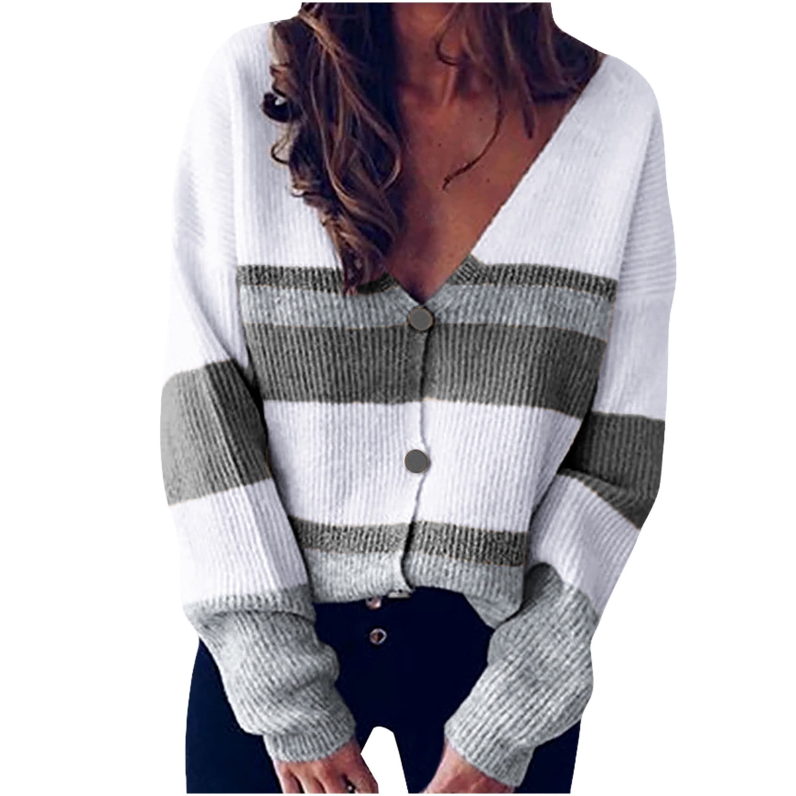 Utoimkio Women's Knit Button Down Cardigan Sweaters for Women Open ...