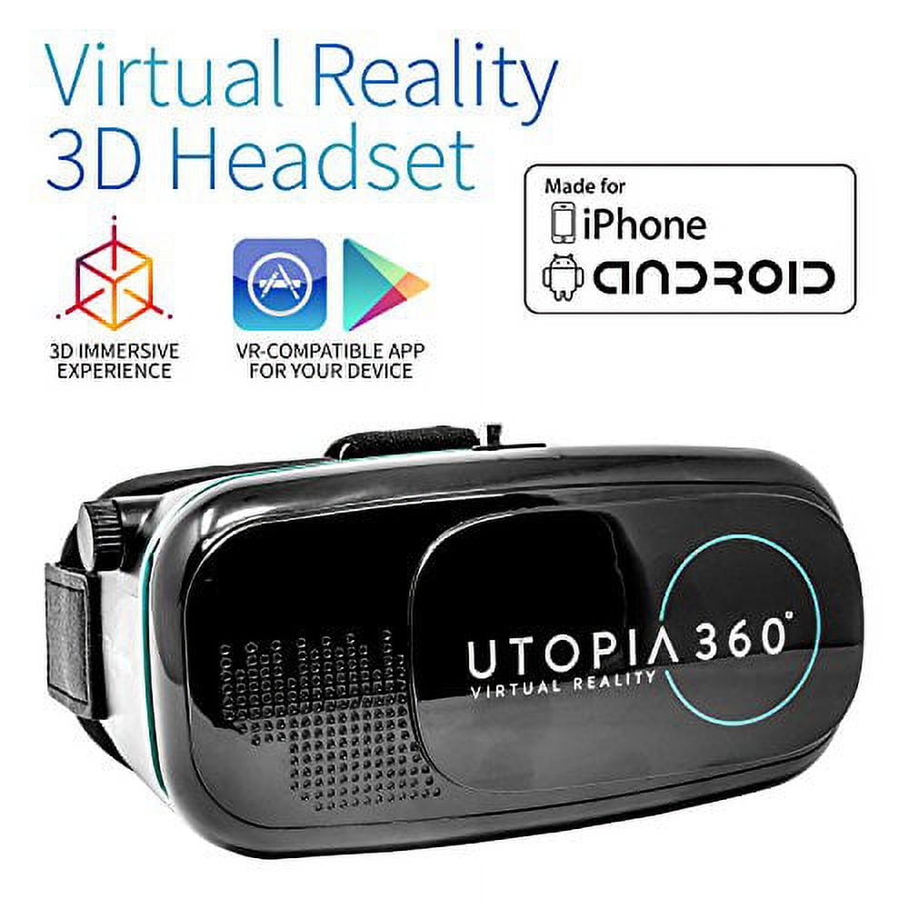 Utopia 360 VR Headset | 3D Virtual Reality Headset for VR Games, 3D ...