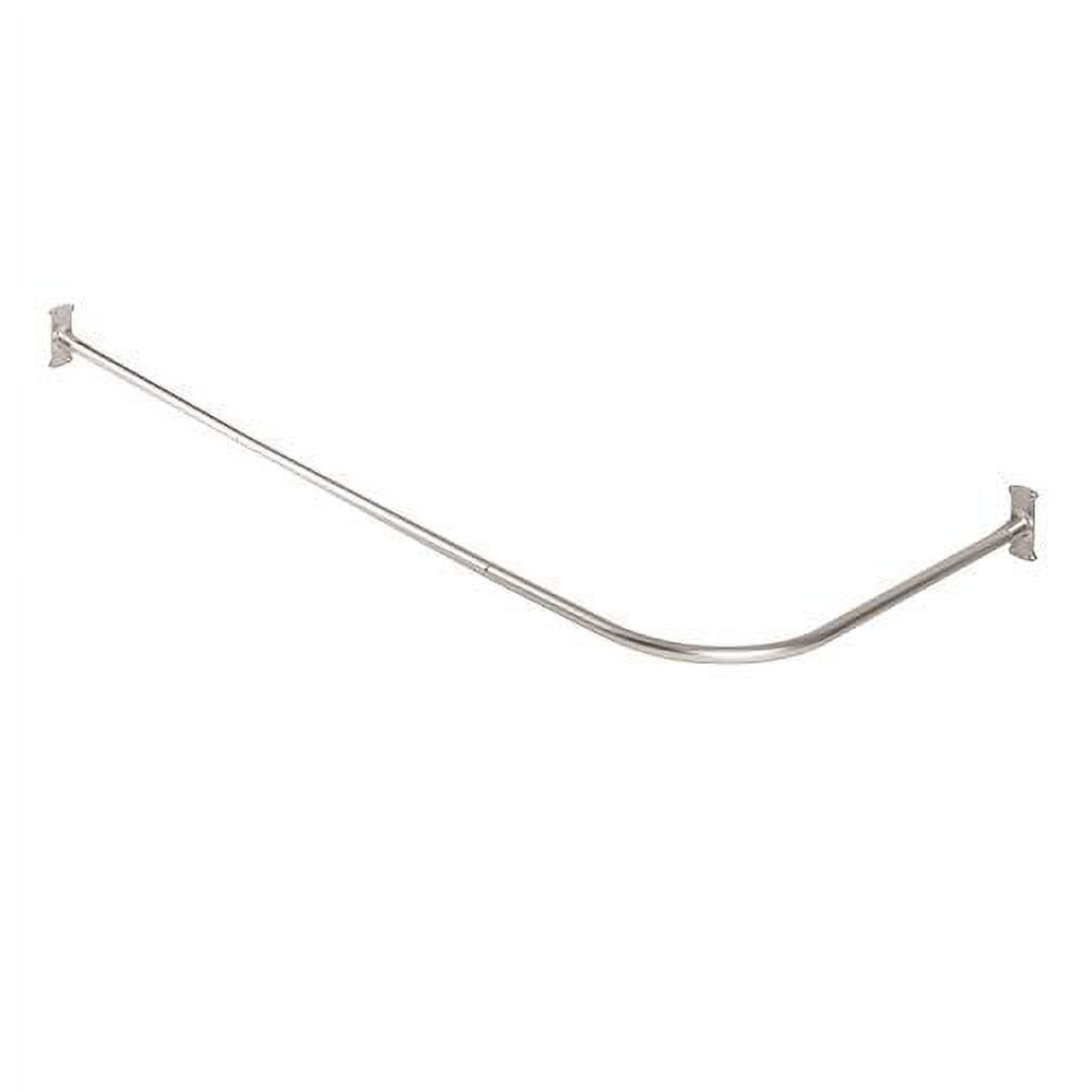 Utopia Alley Aluminum Rustproof L Shaped Corner Shower Rod, Brushed ...