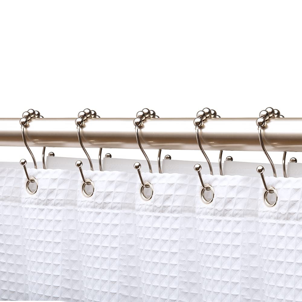 Utopia Alley Double Roller Ball Stainless Steel Shower Curtain Hooks ...