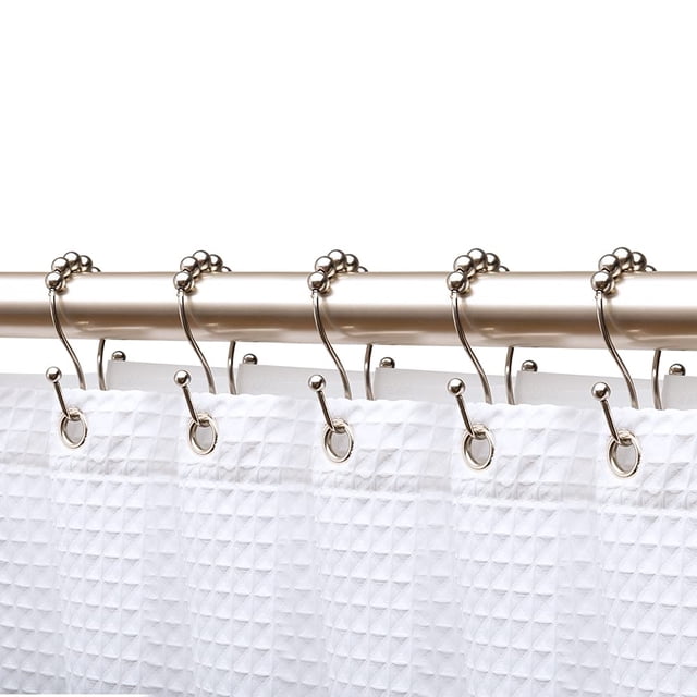 Utopia Alley Double Roller Ball Stainless Steel Shower Curtain Hooks ...