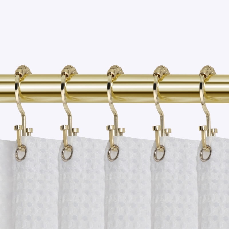 Utopia Alley Shower Hooks - Double Shower Curtain Rings for Bathroom - Rust Resistant Shower ...