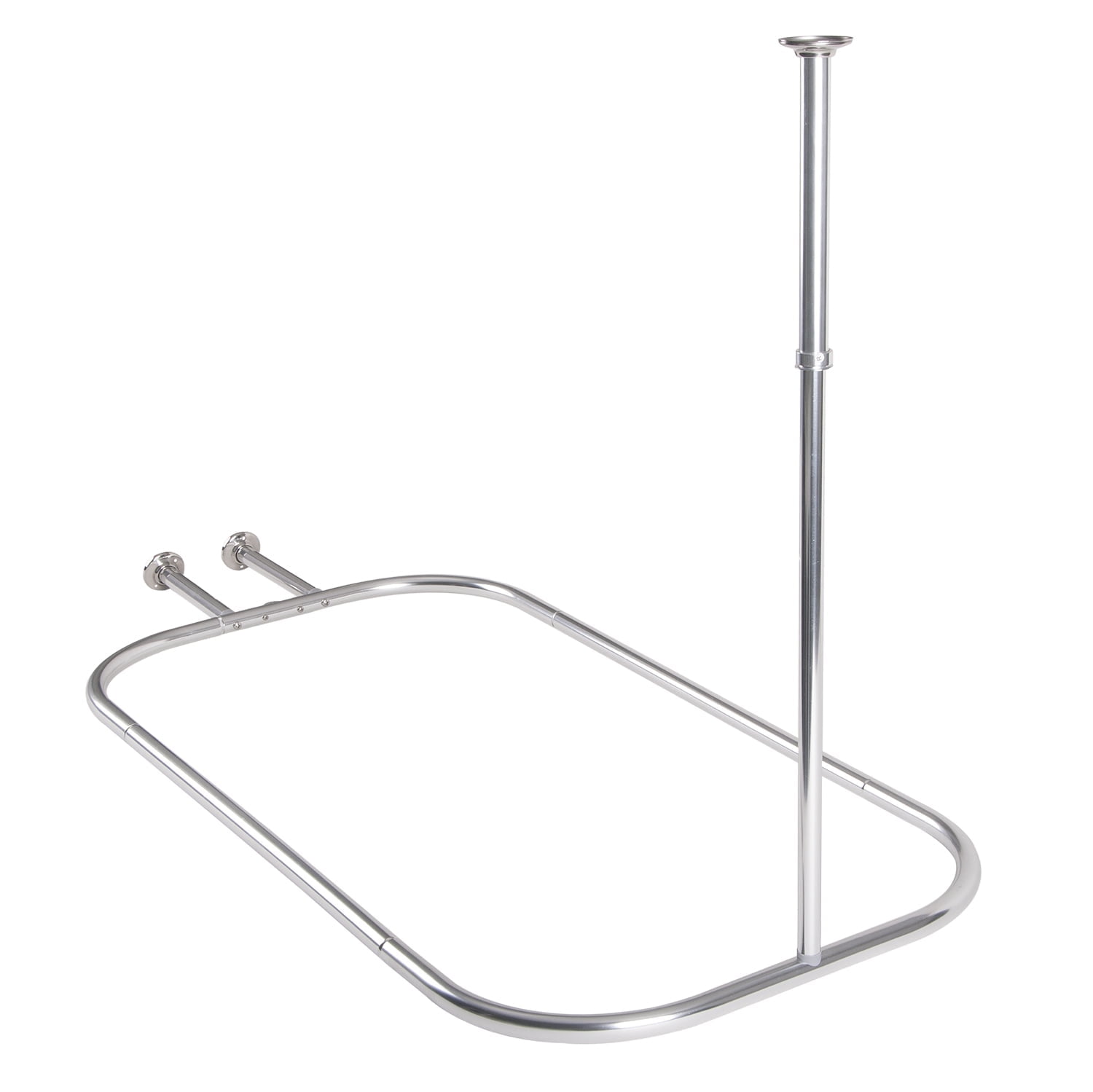 Utopia Alley Adjustable Hoop Shower Rod for Clawfoot Tub, Ceiling ...