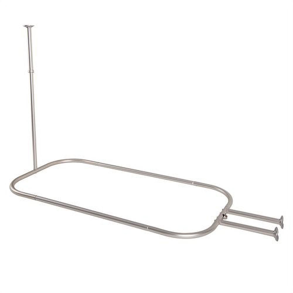 Utopia Alley Rustproof Aluminum Hoop Shower Rod With Ceiling Support ...