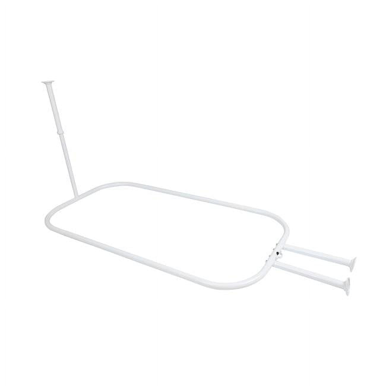 Utopia Alley Hoop Shower Rod, Adjustable Ceiling Mounted, White, 58.3 x ...