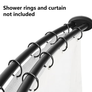 Moen DN2141BL Matte black adjustable curved shower rod - Walmart.com