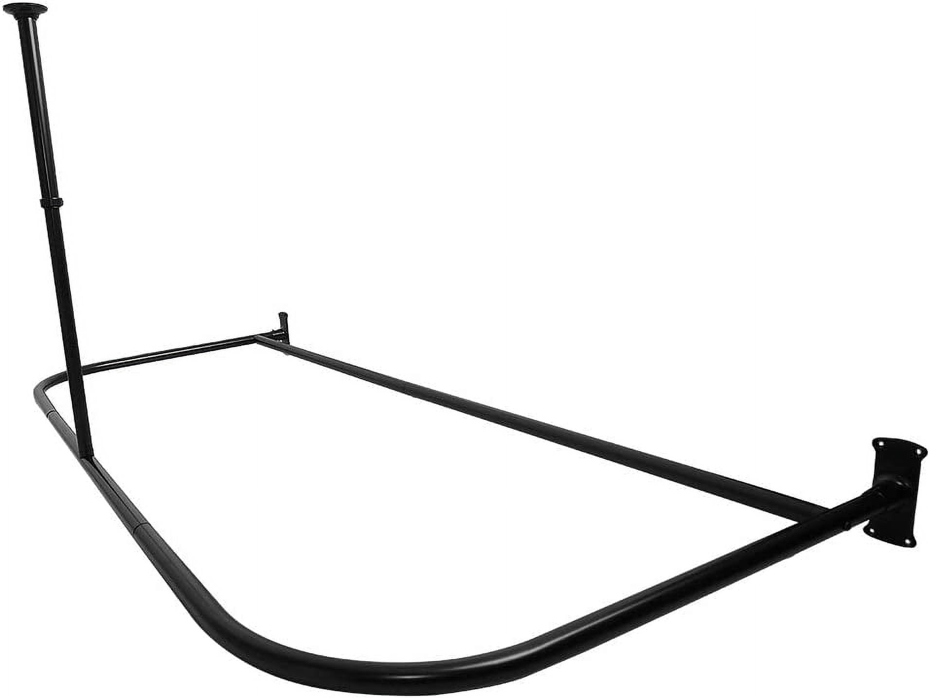 Utopia Alley Rustproof Aluminum Shower Rod - Matte Black | D-Shape ...