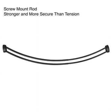 Naiture Dual Corner Rods Double Corner L Shaped Shower Curtain Rod with ...