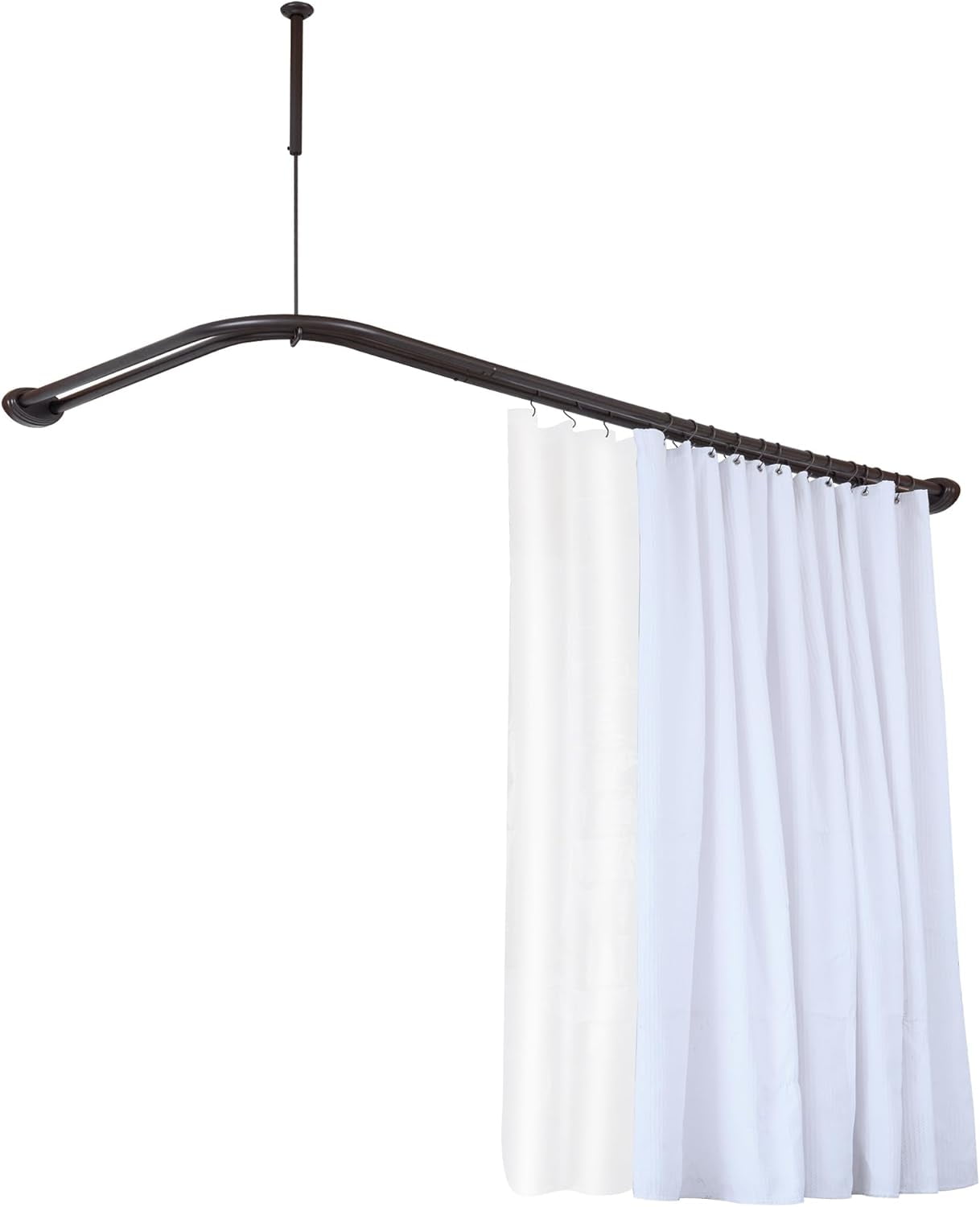 Utopia Alley Rustproof Wall Mounted Aluminum Double L Shaped Shower ...