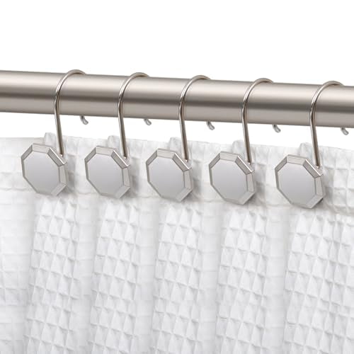 Utopia Alley Shower Rings, Shower Curtain Rings for Bathroom, Rustproof ...