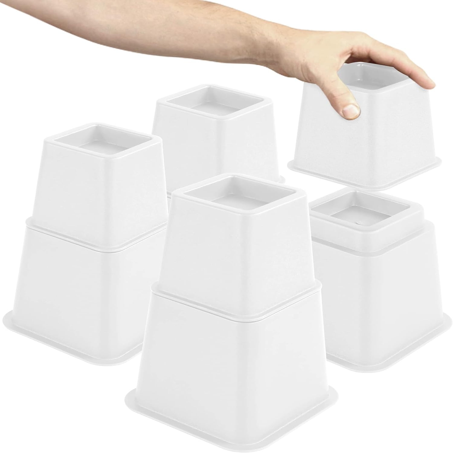 Utopia Bedding Adjustable Bed Furniture Risers - Elevation in Heights 3 ...