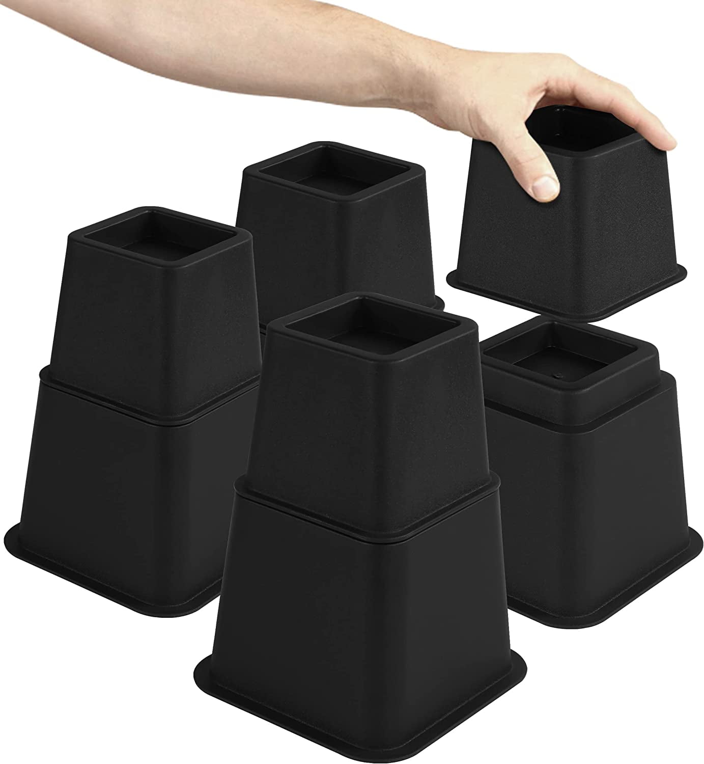 Utopia Bedding Adjustable Bed Furniture Risers - Elevation in Heights 3 ...