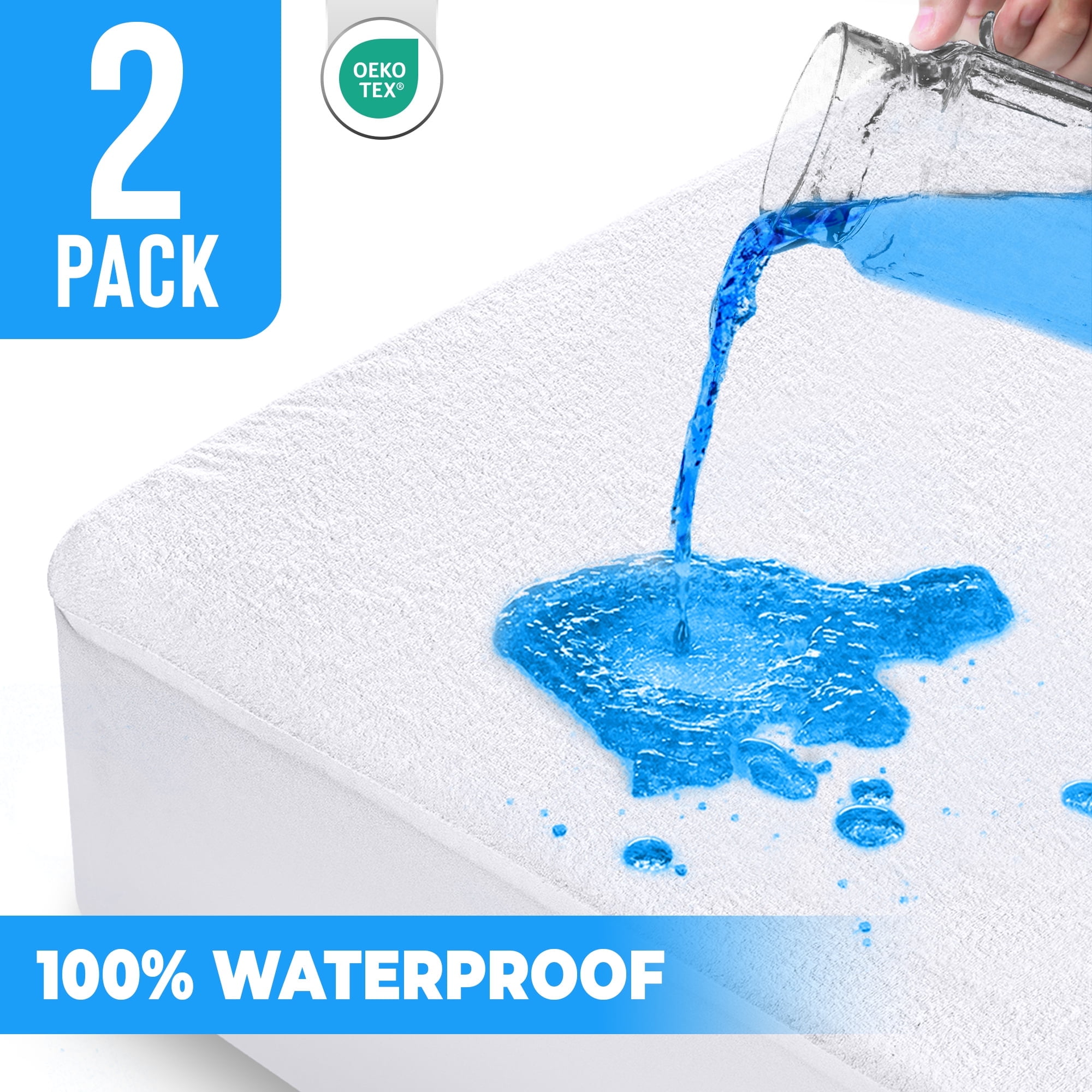 Utopia Bedding Full Size Waterproof Mattress Protector- 2 Pack ...
