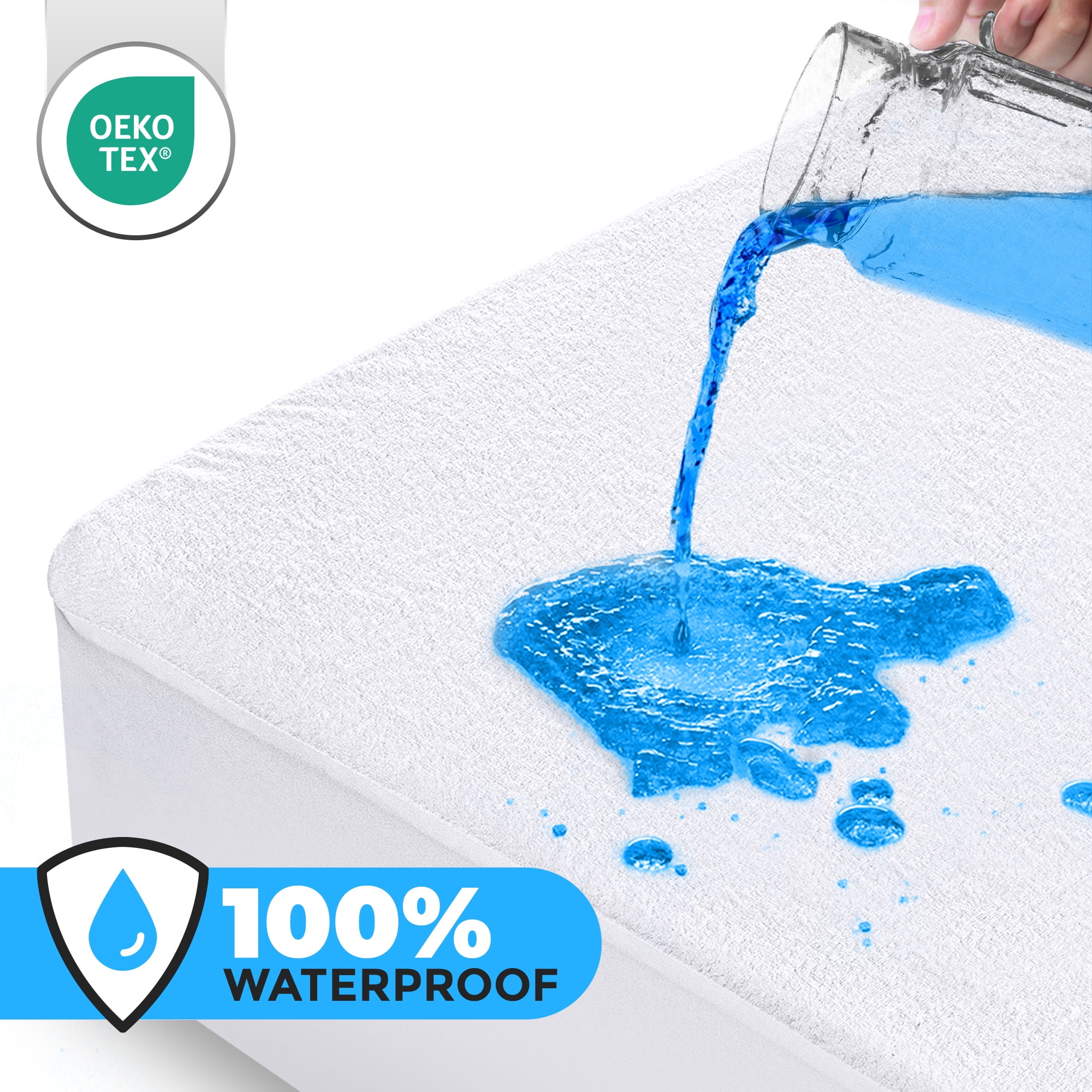 Utopia Bedding Twin Size Waterproof Mattress Protector, Mattress Cover ...