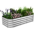 Utopia Home 4x2x1 ft Galvanized Raised Garden Bed Kit Planter Box Large ...
