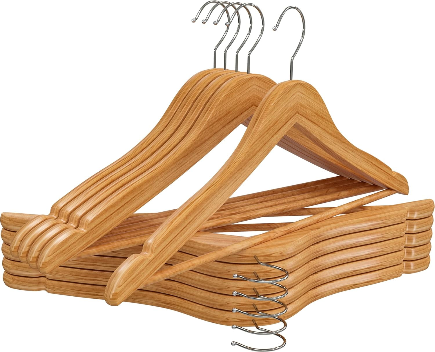 Utopia Home Premium Wooden Hangers 10 Pack - Durable & Slim Coat Hanger ...