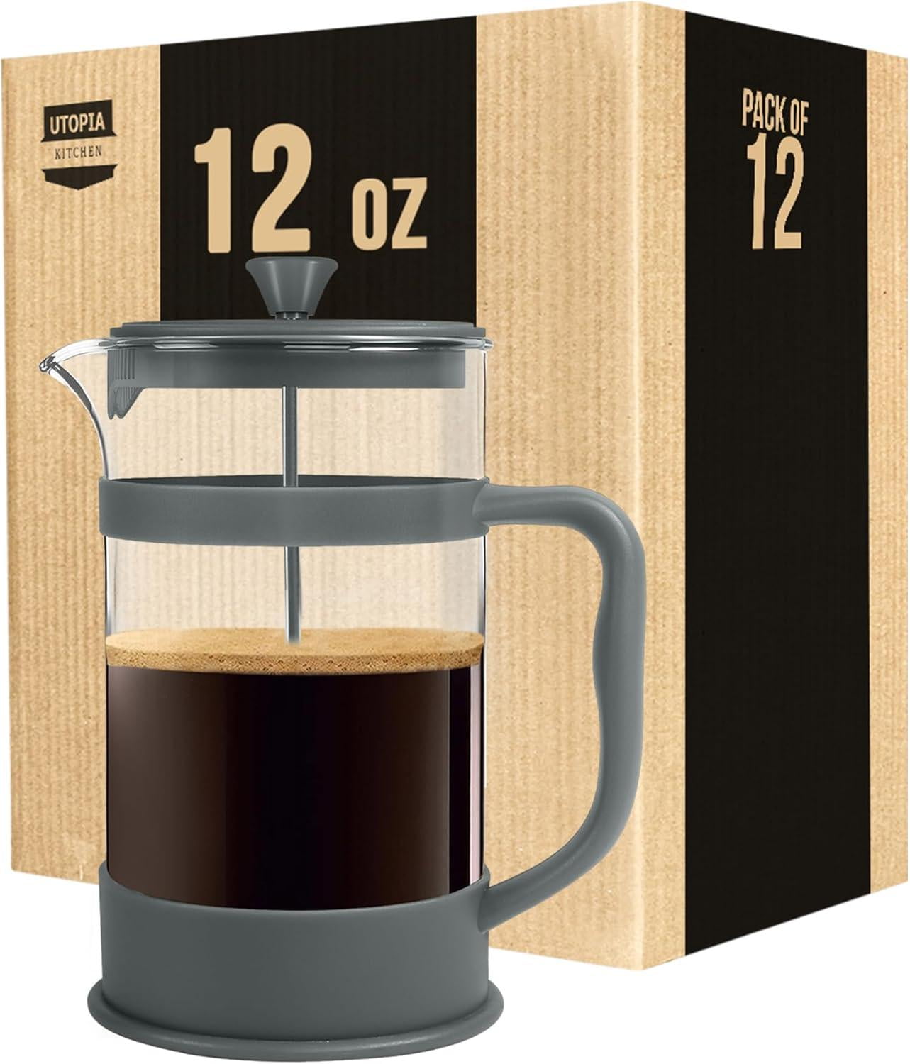 Utopia Kitchen 12 Ounce 0.35 Liter French Press Coffee Maker, Tea Maker ...