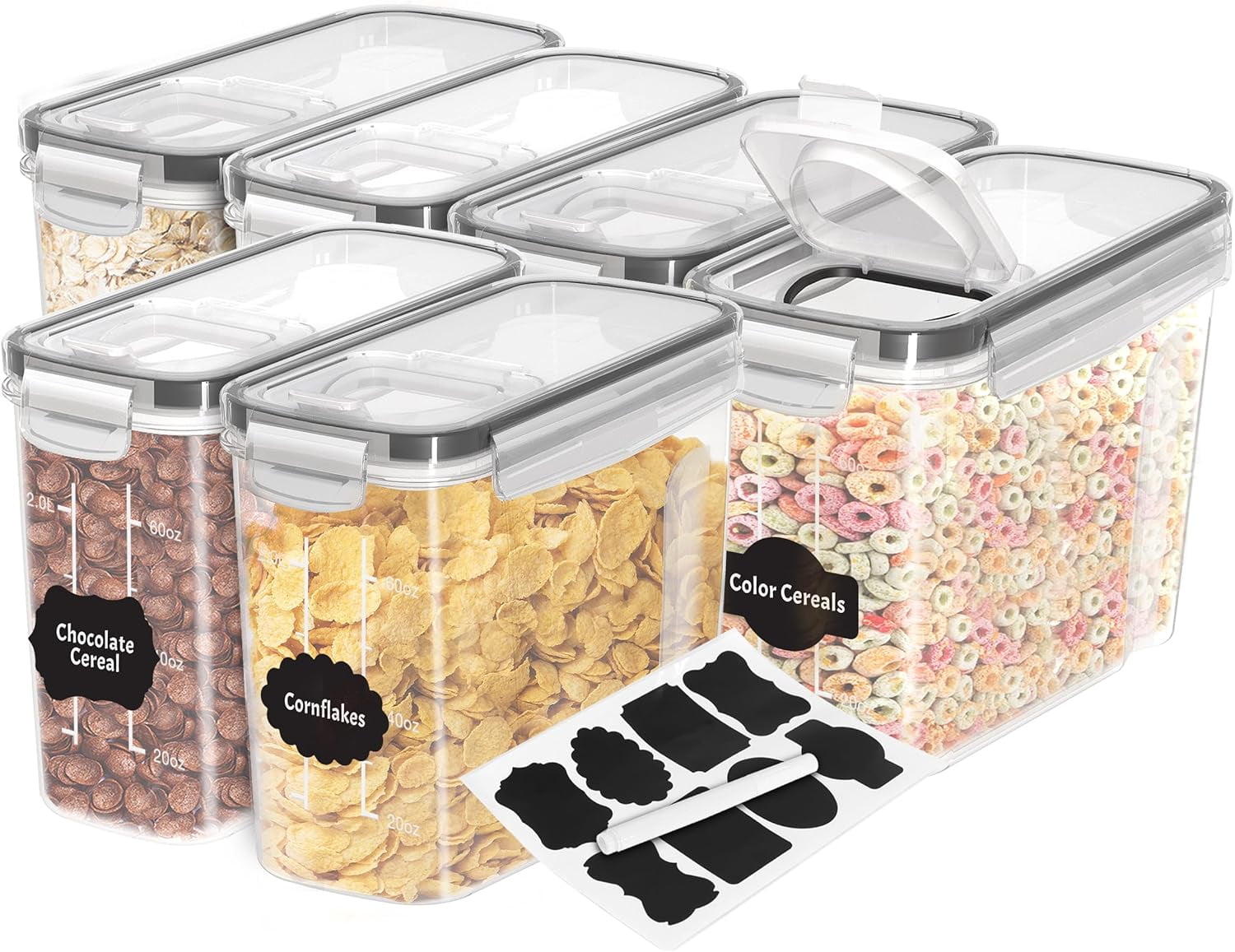 Cereal Containers Storage - Liter Airtight Food Storage Containers ...