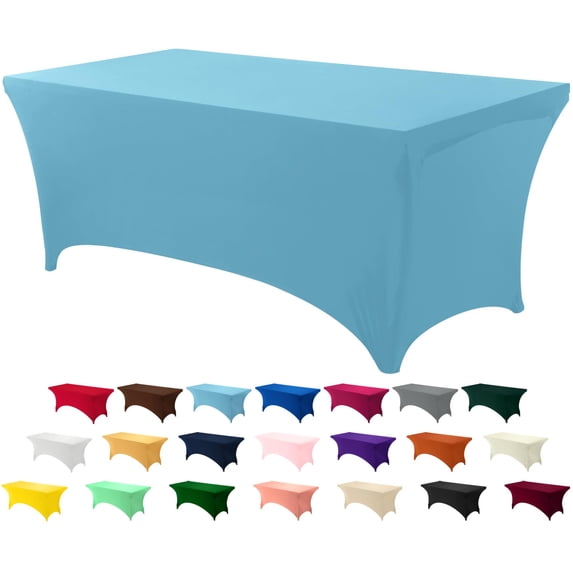 Utopia Kitchen Spandex Tablecloth 2 Pack [6FT, White] Tight, Fitted ...