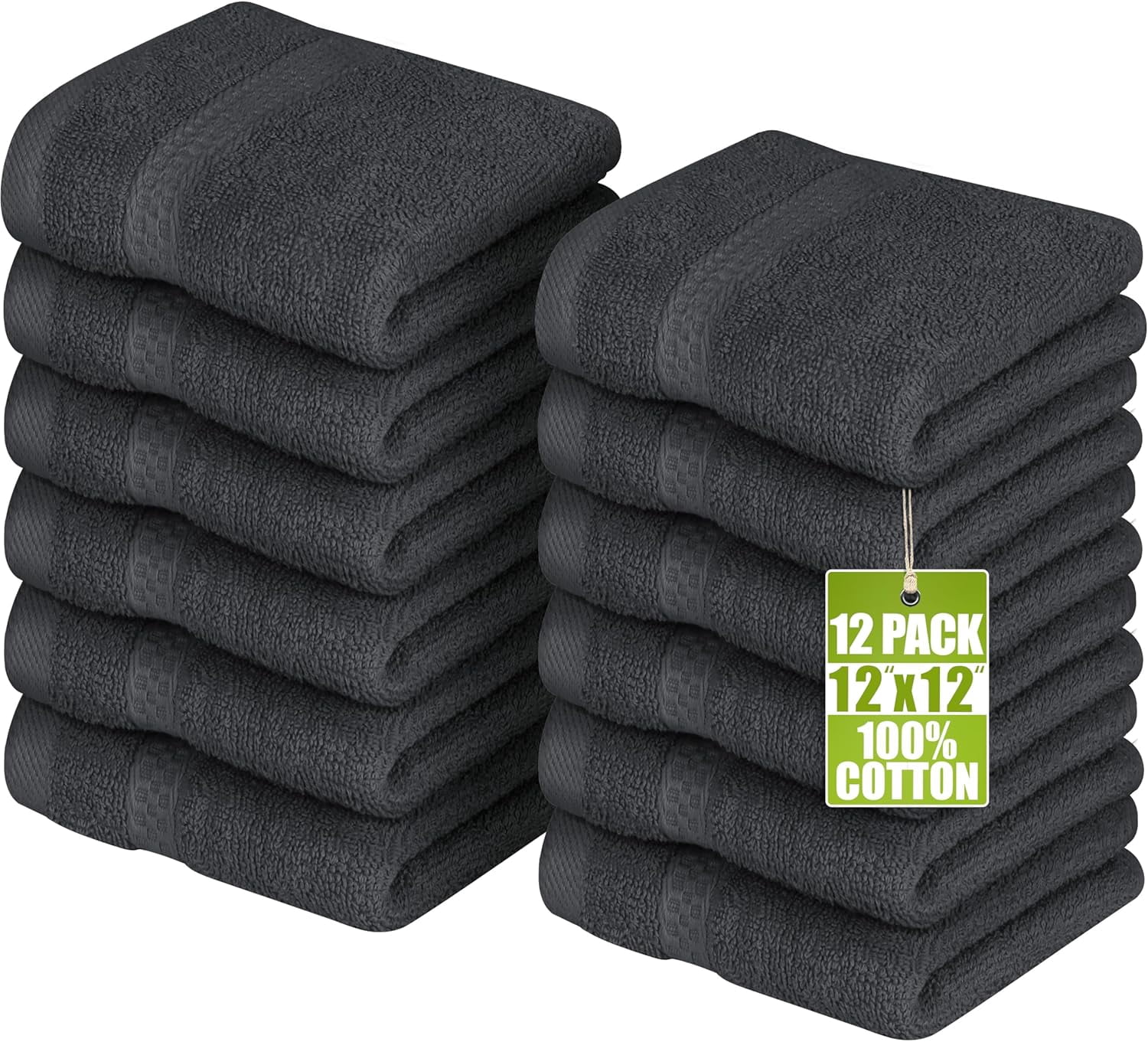 Utopia Towels 12 Pack Premium Wash Cloths Set, 12 by 12 Inches, 100% ...