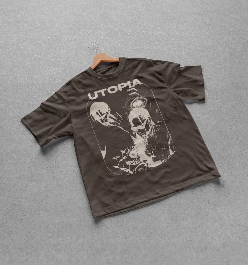 Utopia Vision Tee – Vibrant Album Graphic Street Concert Shirt ...