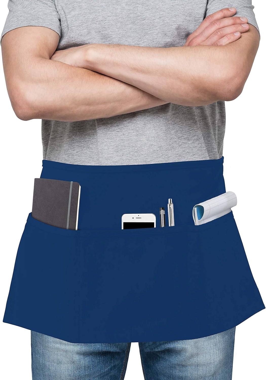 Utopia Wear 12-Pack Server Aprons with 3 Pockets, Waist Apron for Waist ...