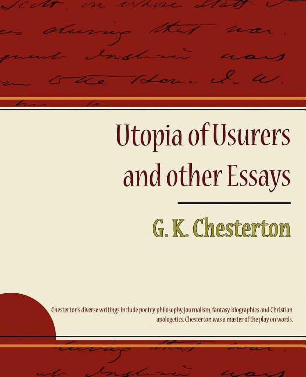 Utopia of Usurers and Other Essays (Paperback) - Walmart.com