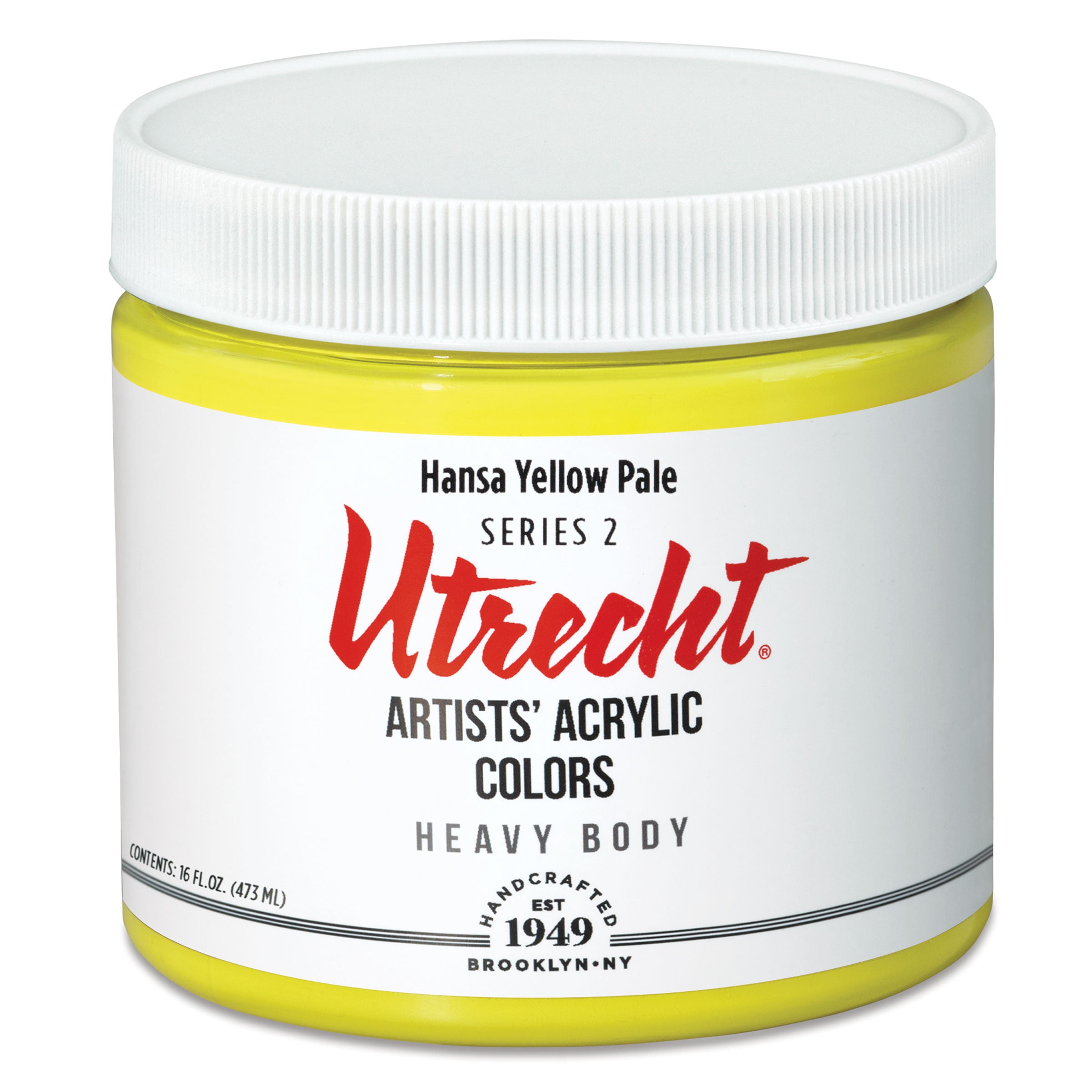 Utrecht Artists' Acrylic Paint - Hansa Yellow Pale, Pint - Walmart.com