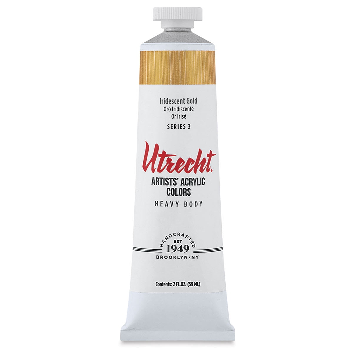 Utrecht Artists' Acrylic Paint - Iridescent Gold, 2 oz tube - Walmart.com