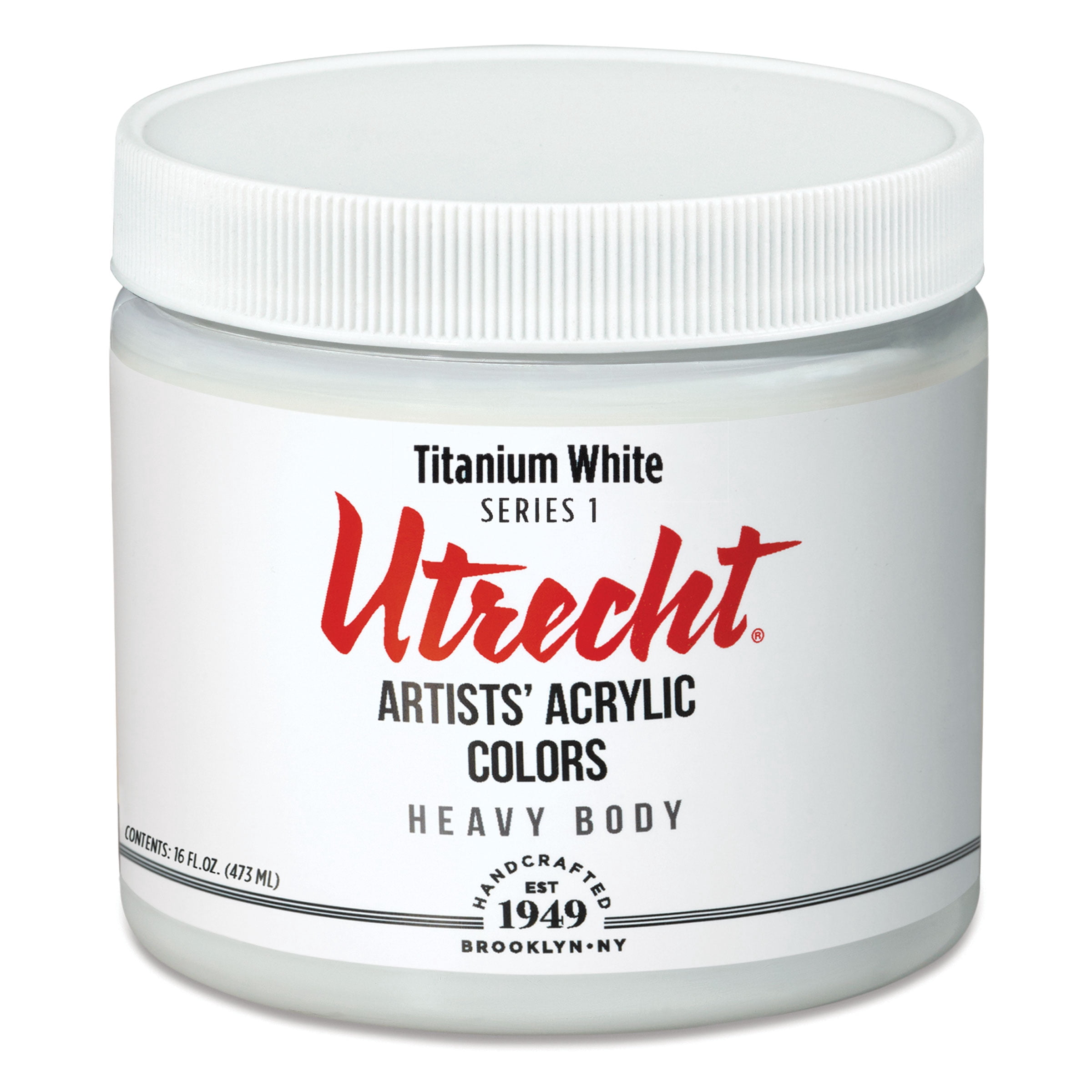 Utrecht Artists' Acrylic Paint - Titanium White, Pint - Walmart.com