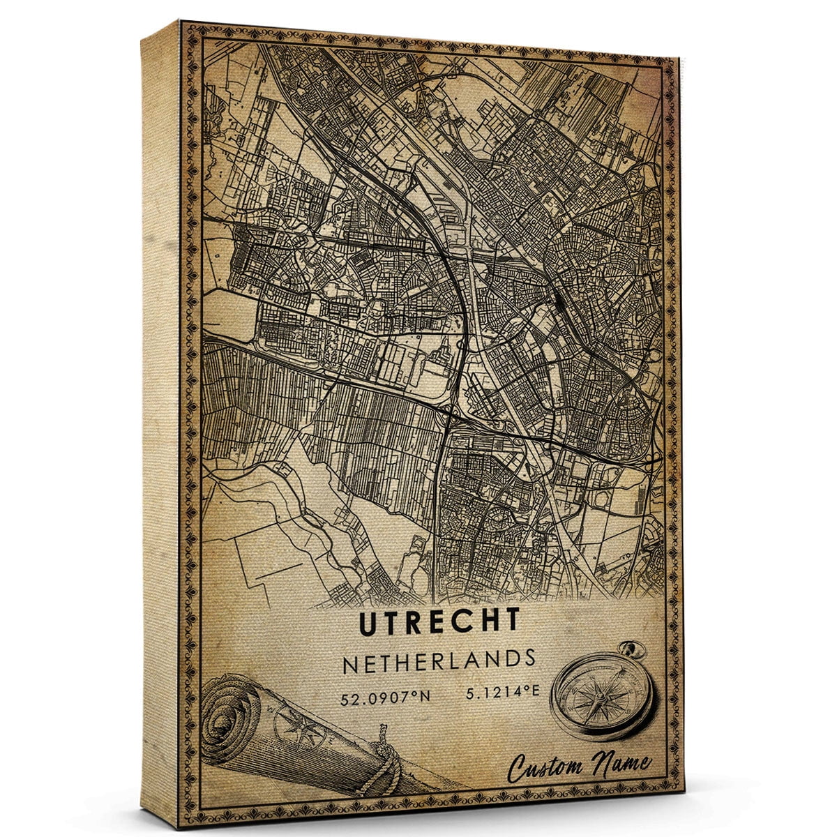 Utrecht Map Poster, Netherlands Map Art Poster, Canvas, Utrecht Map ...