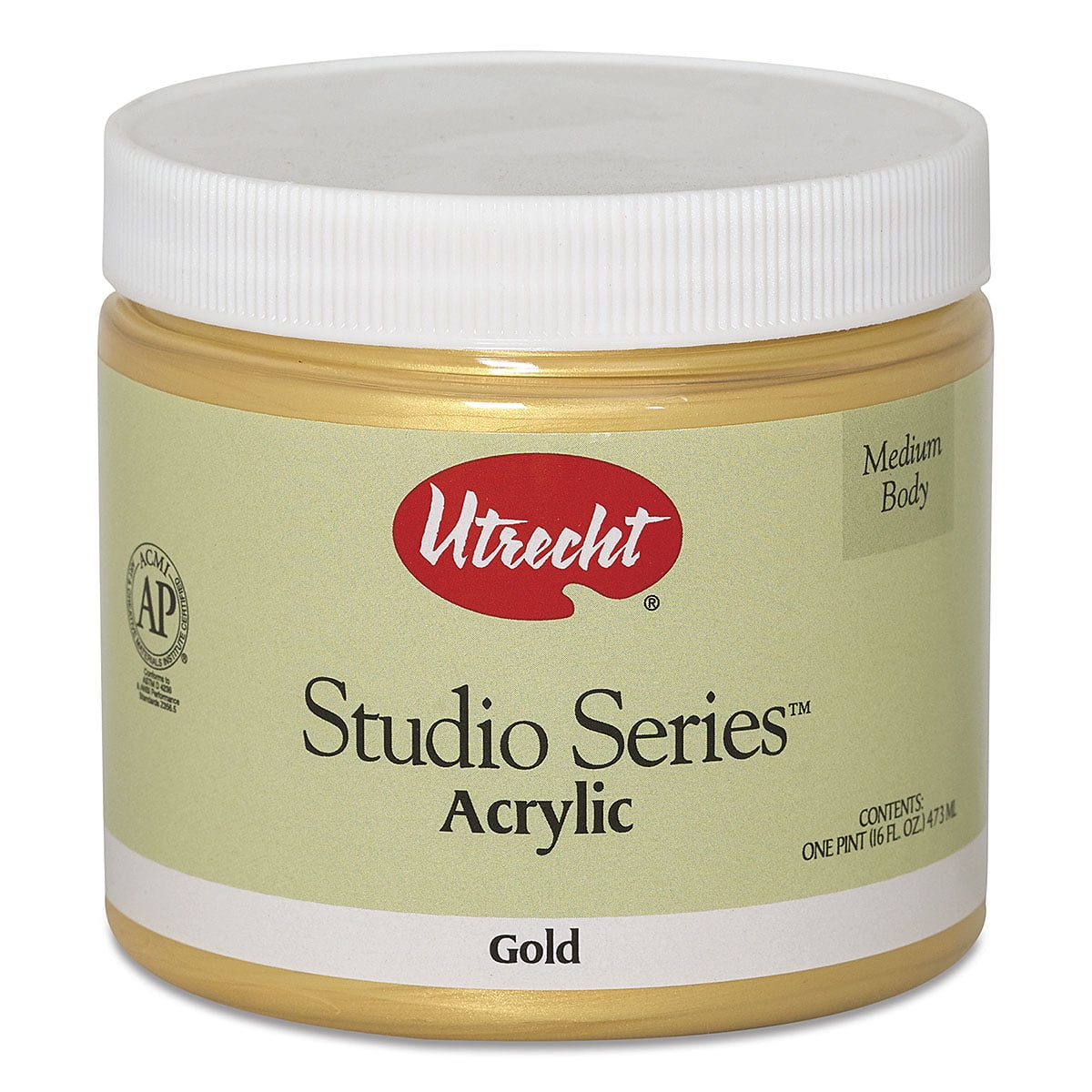 Utrecht Studio Series Acrylic Paint - Gold, Pint - Walmart.com