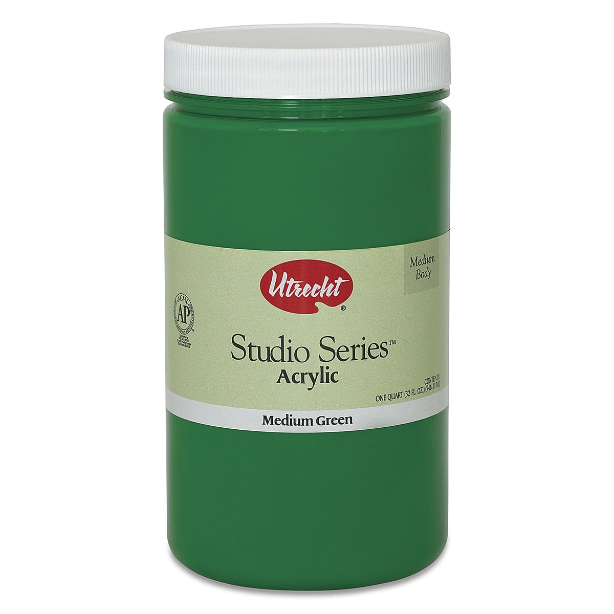 Utrecht Studio Series Acrylic Paint - Medium Green, Quart - Walmart.com