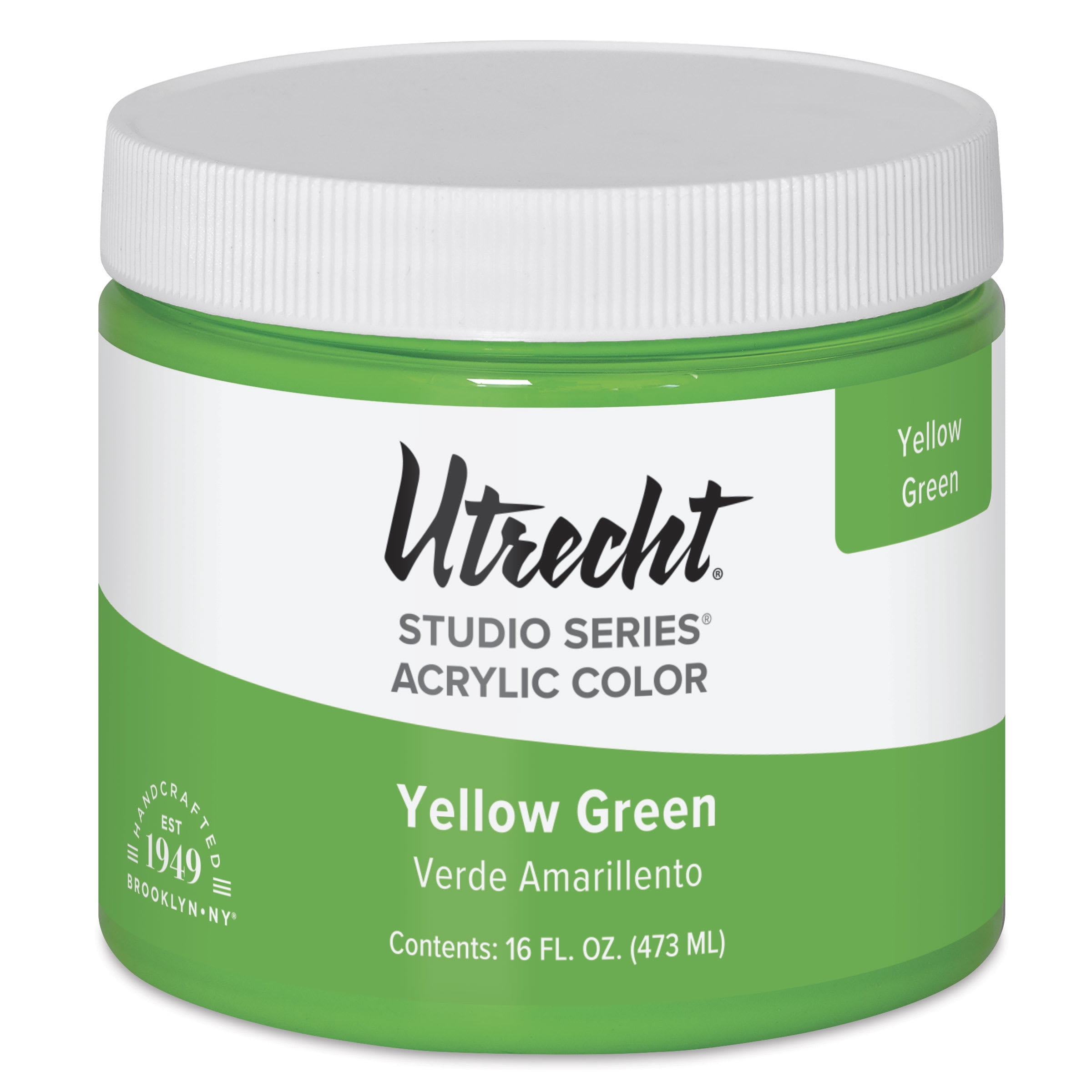 Utrecht Studio Series Acrylic Paint - Yellow Green, Pint - Walmart.com