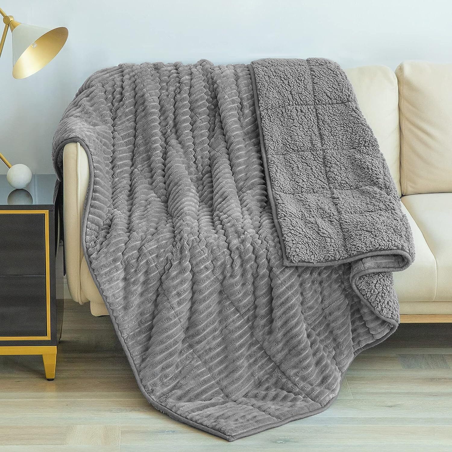 Uttermara Sherpa Fleece Weighted Blanket Weighted Blanket Queen Size