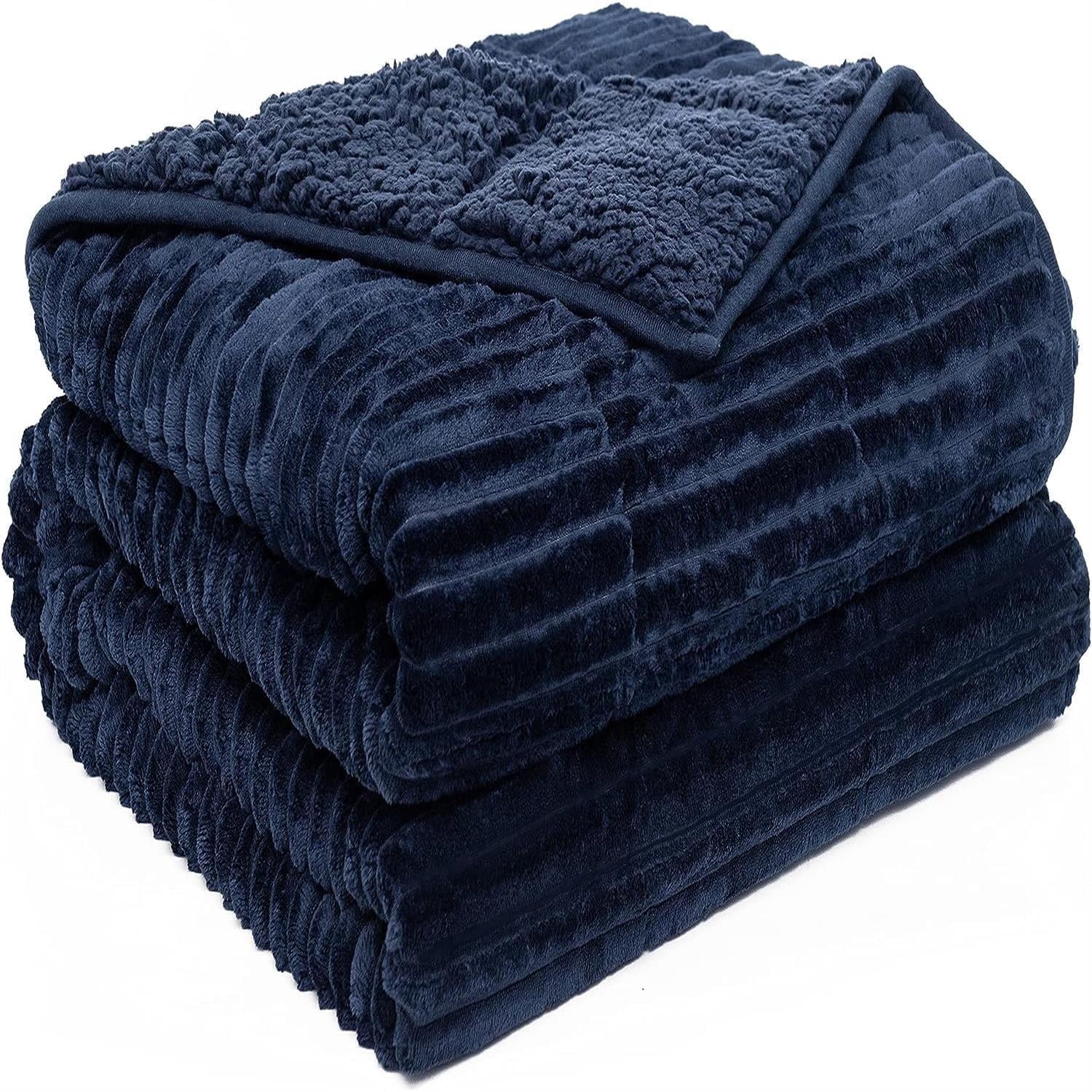 Uttermara 15 lbs Flannel Weighted Blanket for Adults, Ultra Soft Sherpa ...