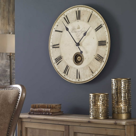 Uttermost 6029 Bond Street French Vintage London 18" Round Wall Clock ...