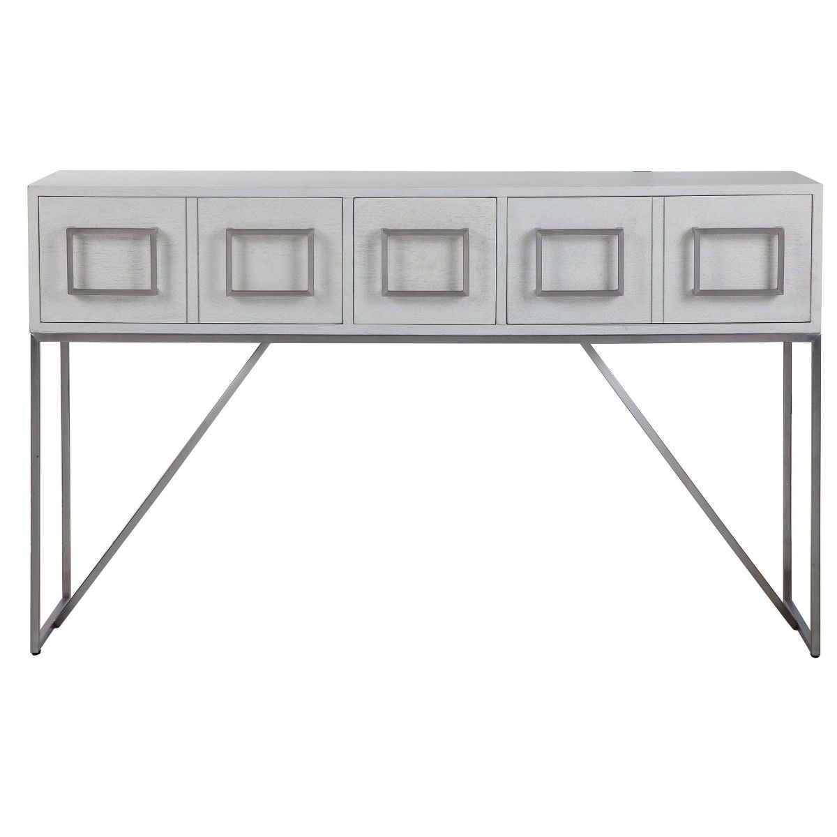Uttermost Abaya MDF and Stainless Steel Console Table in Soft White - Walmart.com