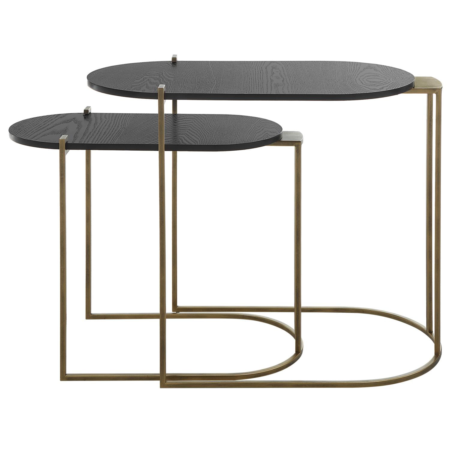 Uttermost Aztec Wood Nesting Tables in Ebony (Set of 2) - Walmart.com