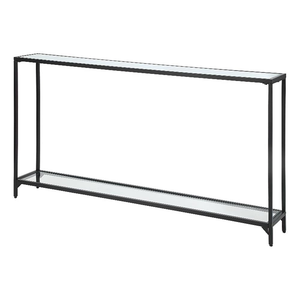 Uttermost Contemporary Metal Console Table with Mirror Top Self in ...