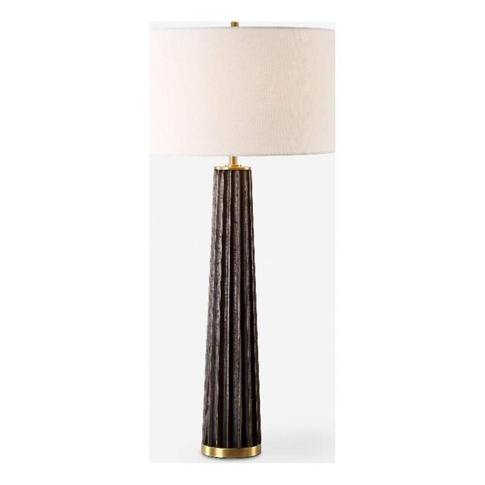 Uttermost Forage Dark Oak Scalloped Table Lamp - Walmart.com