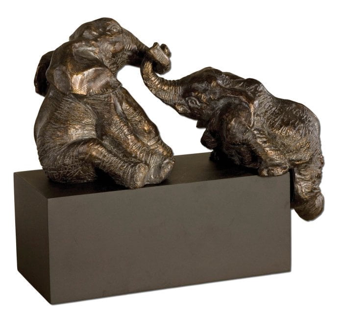 19473-Uttermost-Playful Pachyderms - 16 inch Figurine - 16 inches wide ...