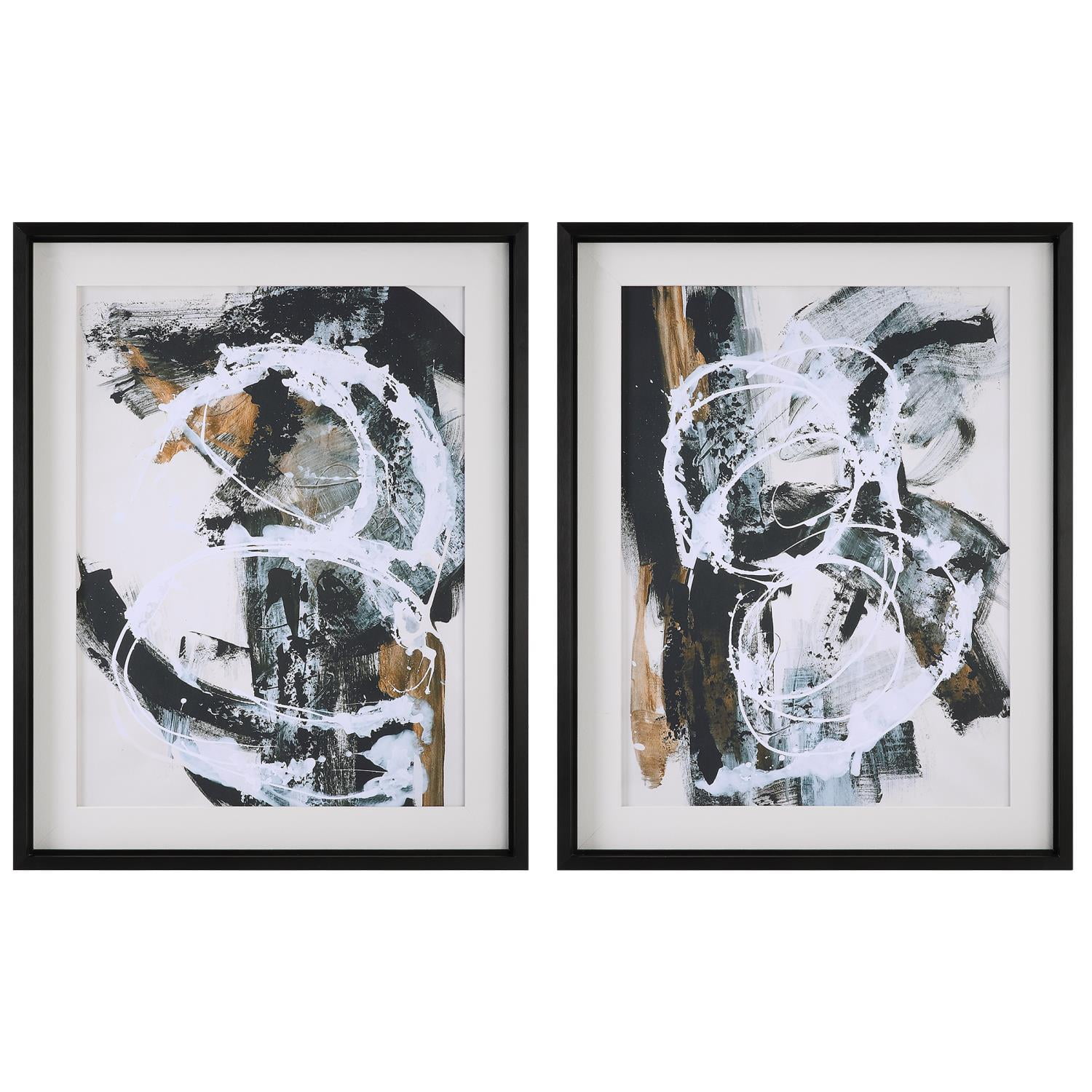 Uttermost Winterland Abstract Prints in Multi-Color (Set of 2 ...