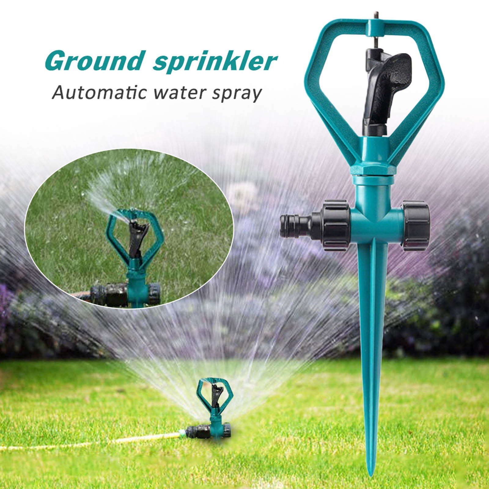 UttpKLBx 360 Degree Automatic Rotation Garden Sprinkler, Adjustable ...
