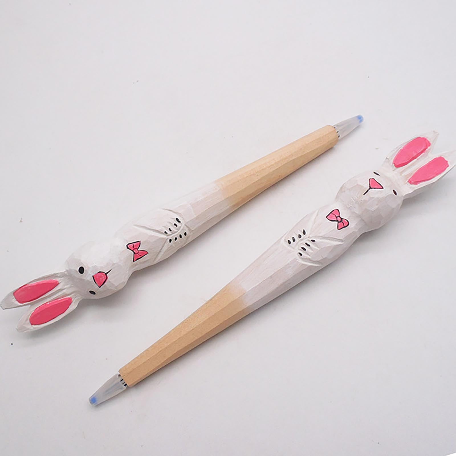 UttpKLBx Deals Today 2024 Cute Wooden Carving Pen Stationery Wooden ...