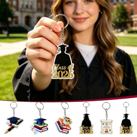UttpKLBx Graduation Keychain 2026 Acrylic Diploma Charm – Inspirational ...