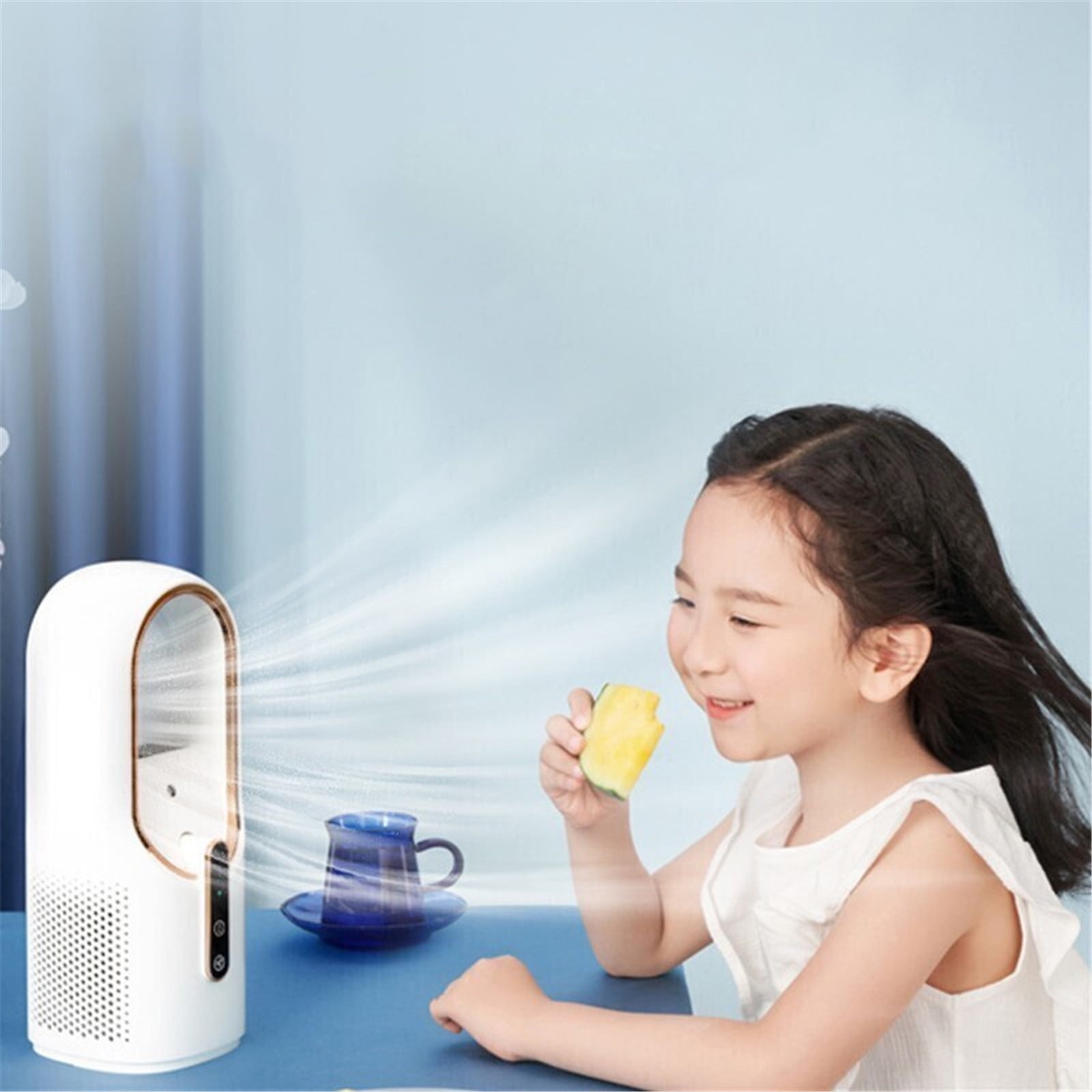 UttpKLBx Mini Air Conditioner Portable Table Air Circulator Fan 3 Speed ...