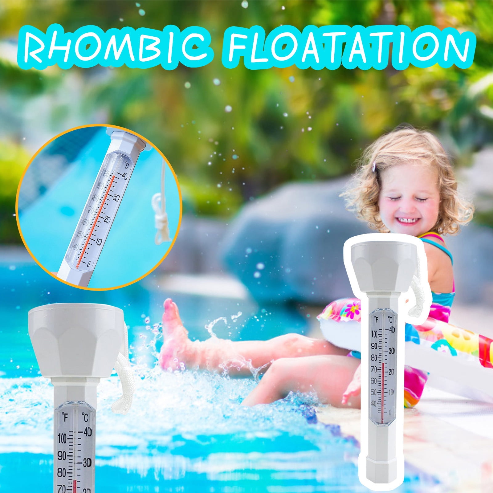 UttpKLBx Pool Toys Swimming Pool Thermomete With Large Easy-To-Read ...
