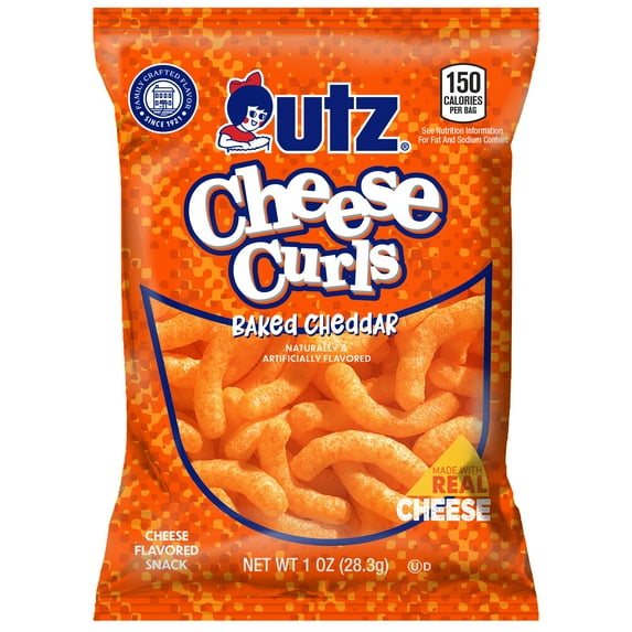 Utz Cheddar Cheese Curls, 1 oz Bag - Walmart.com